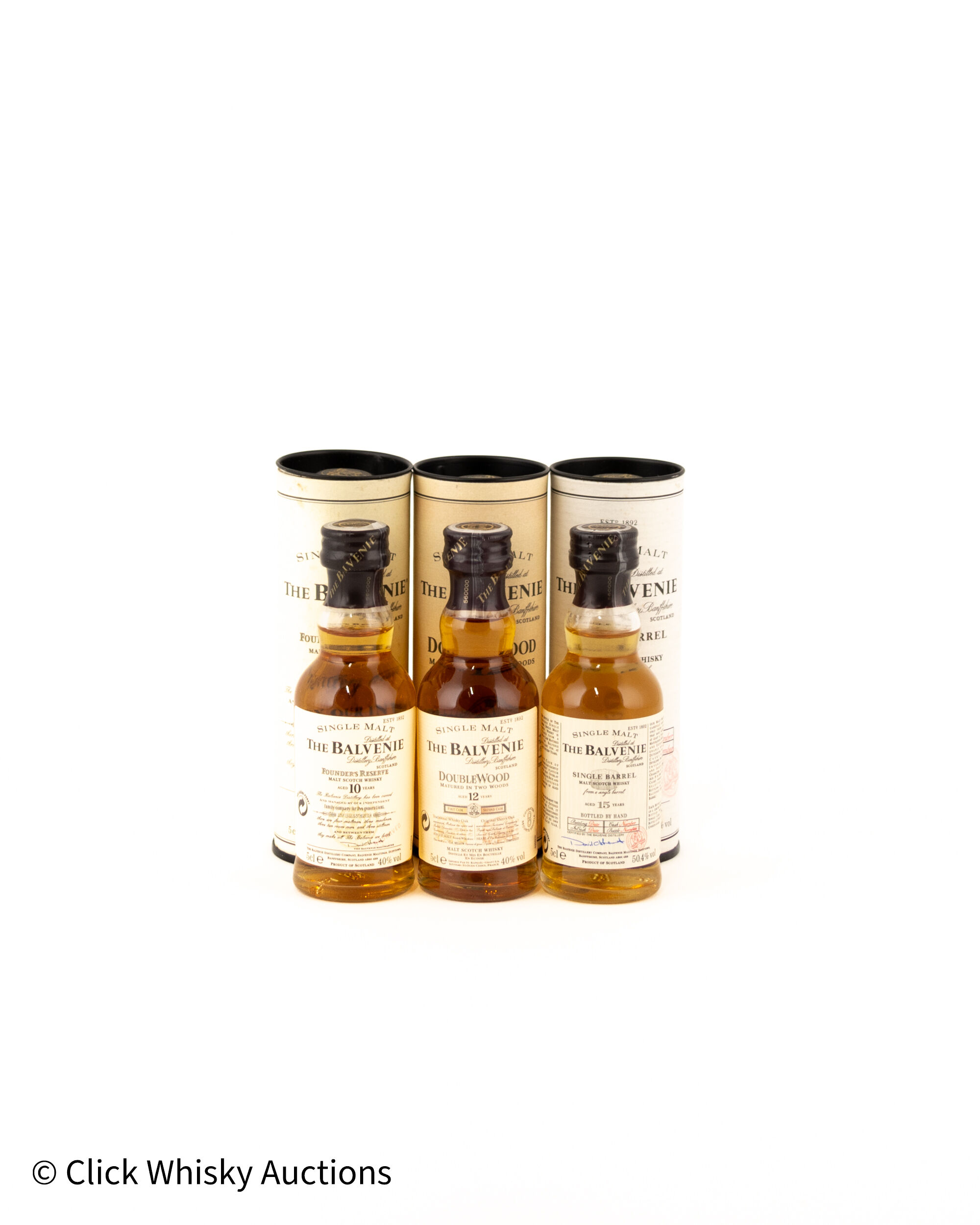 Balvenie 5cl Miniatures x 3 Including 15 Years Old Single Barrel ...
